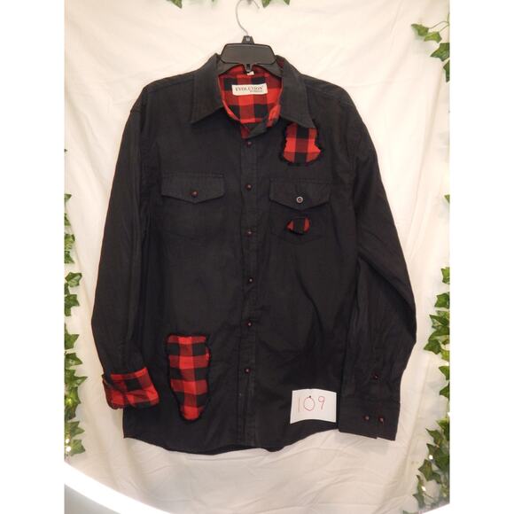 Evolution | Shirts | Evolution Vtg Men Shirt Long Sleeve Raw Edge ...